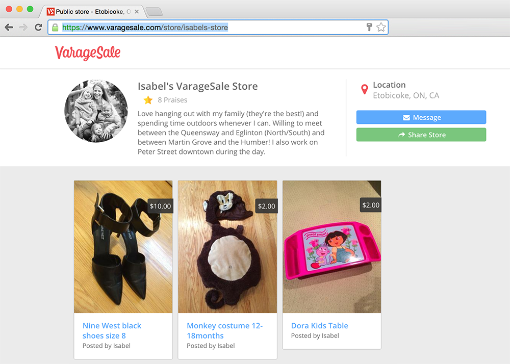 Introducing My VarageSale Store